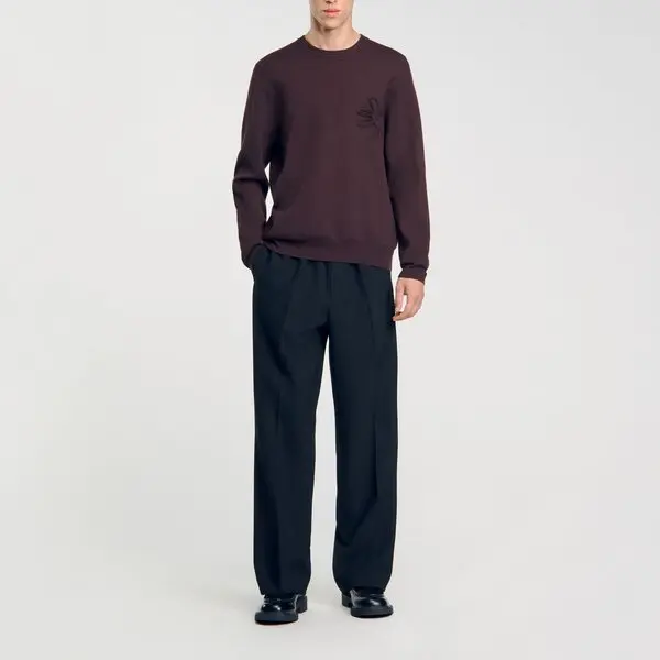 Sandro Floral Appliqué Sweatshirt