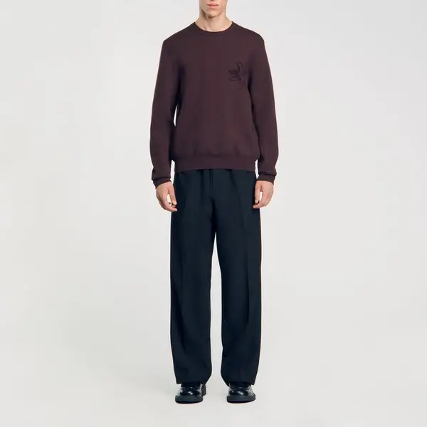 Sandro Floral Appliqué Sweatshirt