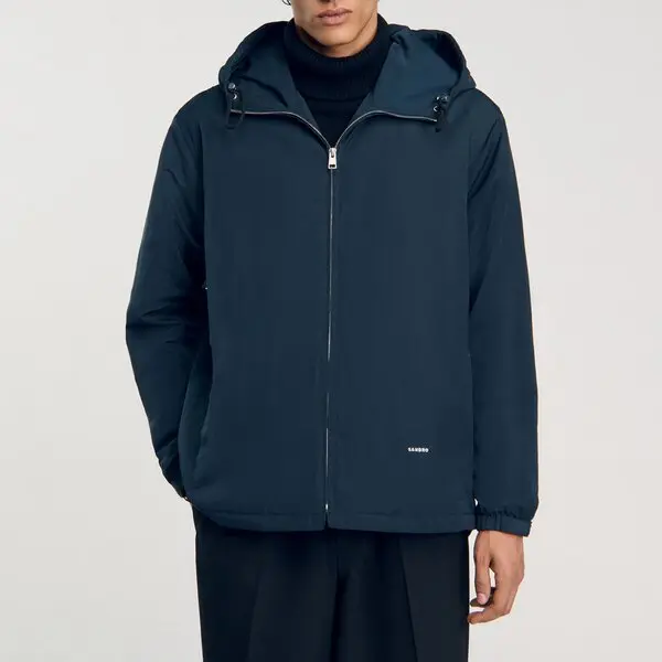 Sandro Hooded Jacket - Blue Prusse