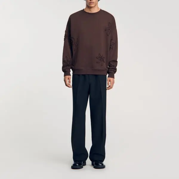 Sandro Oversized Floral Sweatshirt