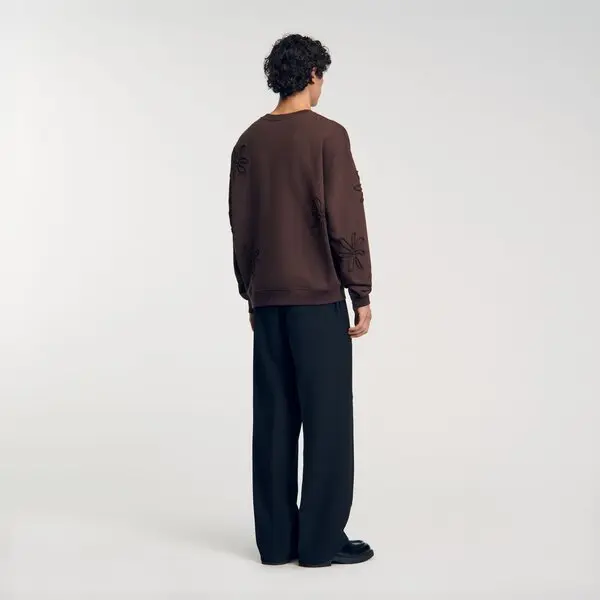 Sandro Oversized Floral Sweatshirt