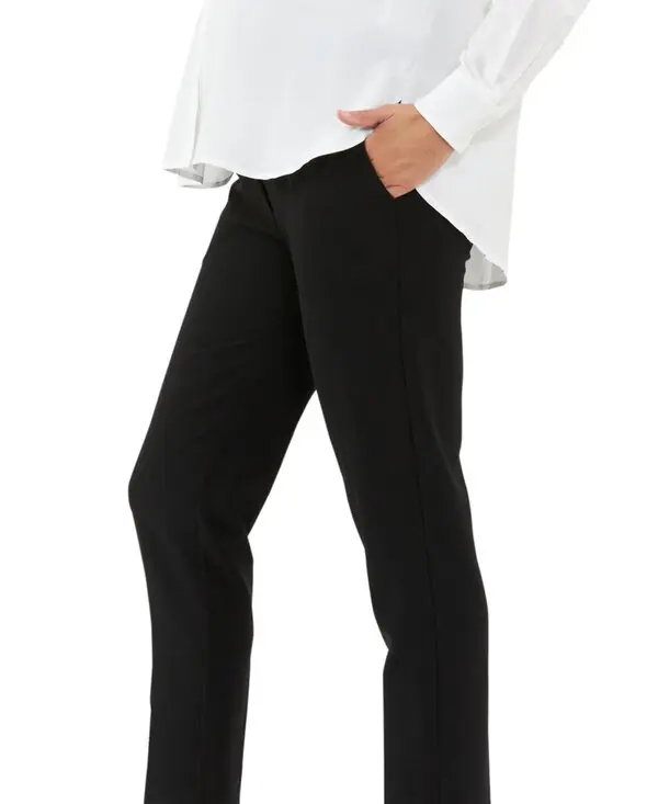 RIPE MATERNITY Alexa Classic Straight Leg Crop Pant - Black
