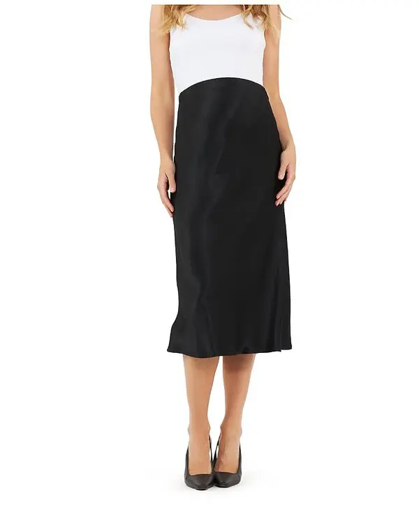 RIPE MATERNITY Crystal Satin Skirt - Black