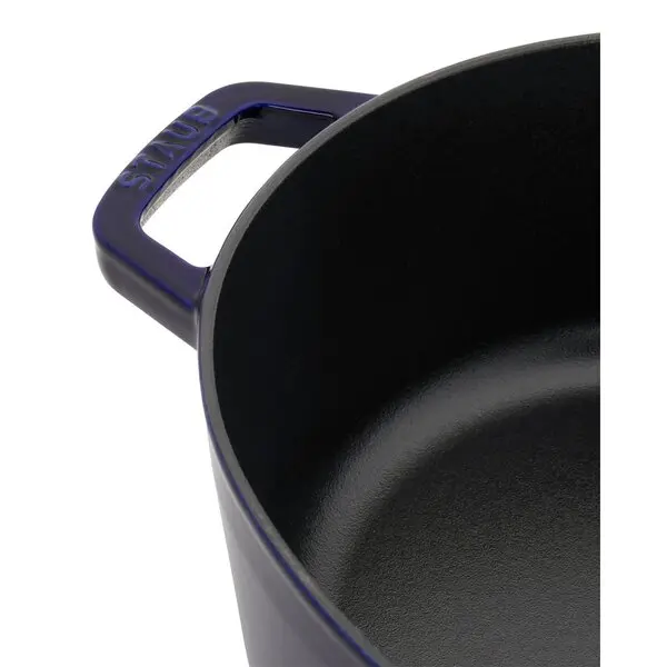 STAUB Cast Iron 6.25 Qt. Wide Oval Dutch Oven - Navy