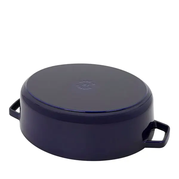STAUB Cast Iron 6.25 Qt. Wide Oval Dutch Oven - Navy