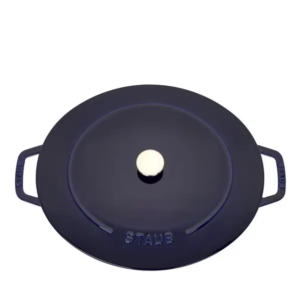STAUB Cast Iron 6.25 Qt. Wide Oval Dutch Oven - Navy