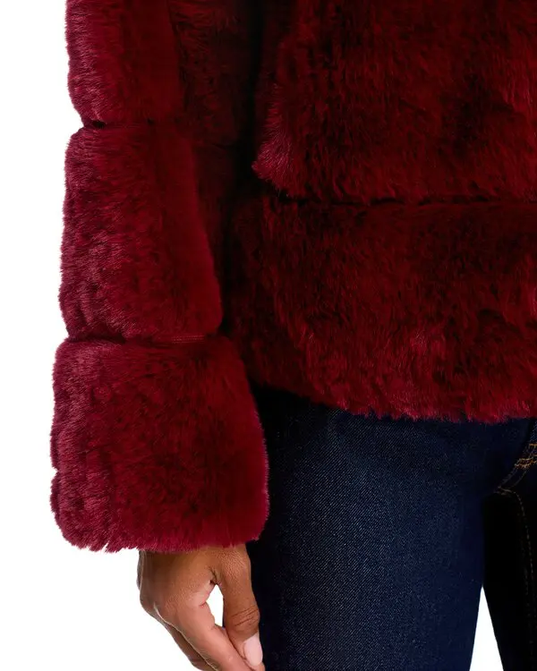 Aqua Faux Fur Jacket - Wine Tasting