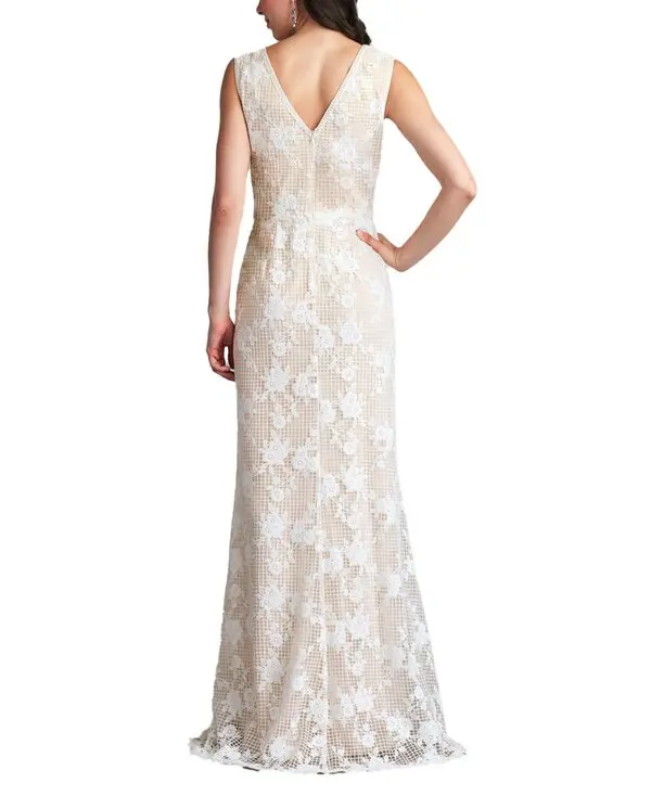 Tadashi Shoji Windsor Lace Gown In Ivory - 80% Off | Editorialist