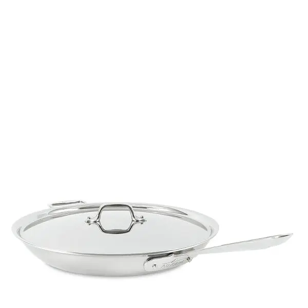 ALL-CLAD D3 14 Fry Pan With Lid - Stainless