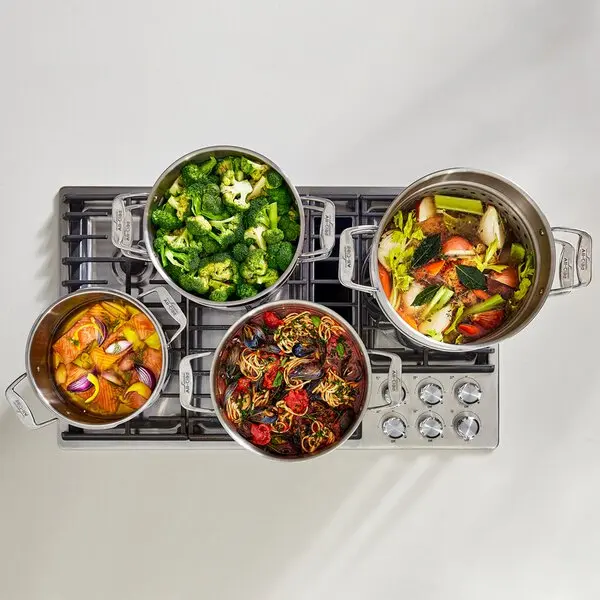 ALL-CLAD Simply Strain Steel 12 Quart Multipot With Insert