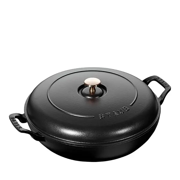 STAUB Cast Iron 3.5 Qt Braiser - Black