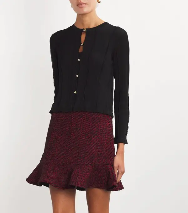 Maje Two-in-one Tank Top And Cardigan Set