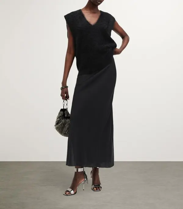 Allsaints Bryony Maxi Slip Dress In Black - 67% Off | Editorialist