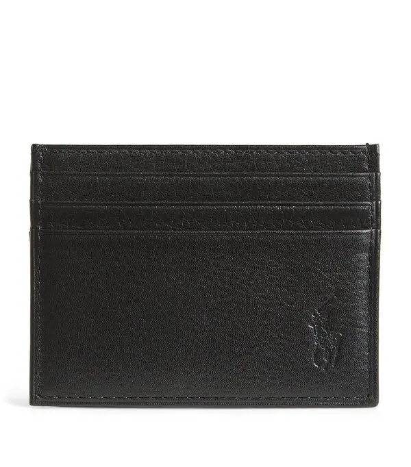 Polo Ralph Lauren Leather Logo Card Holder - Black