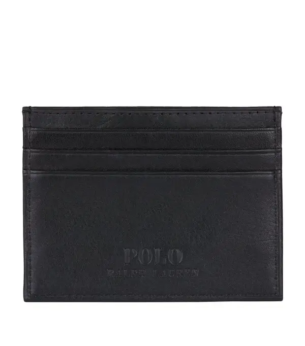 Polo Ralph Lauren Leather Logo Card Holder - Black
