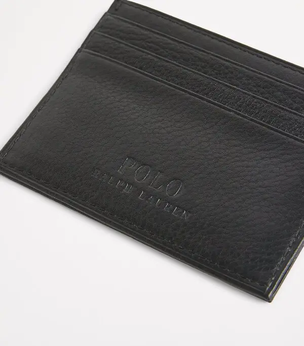 Polo Ralph Lauren Leather Logo Card Holder - Black