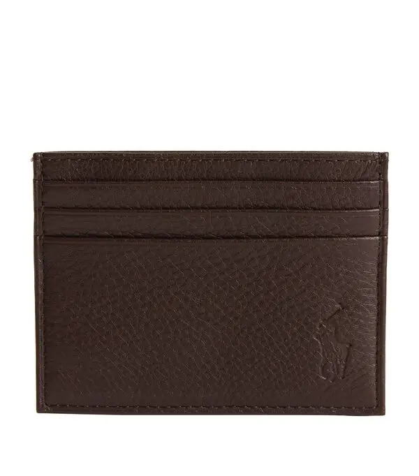 Polo Ralph Lauren Leather Logo Card Holder - Brown