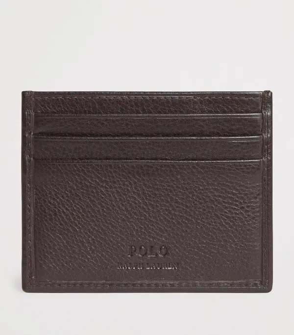 Polo Ralph Lauren Leather Logo Card Holder - Brown