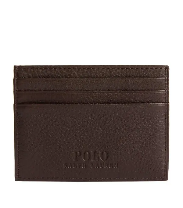 Polo Ralph Lauren Leather Logo Card Holder - Brown