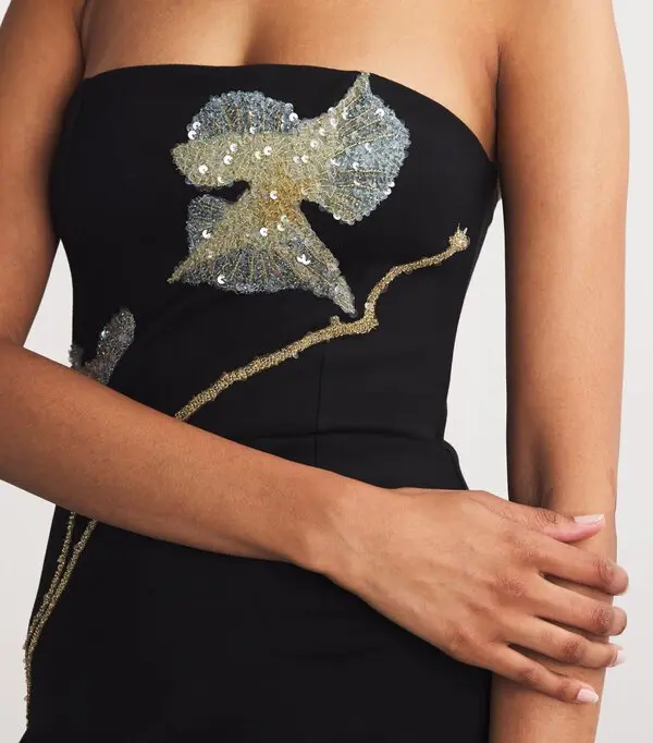 staud brooke beaded crepe midi dress STAUD - Brooke Beaded Crepe Midi Dress - Black - XS - Moda Operandi  On  Sale Now with Up to 40% Off