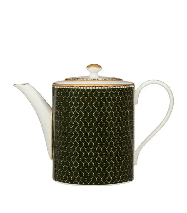 Halcyon Days Antler Trellis Teapot - Green