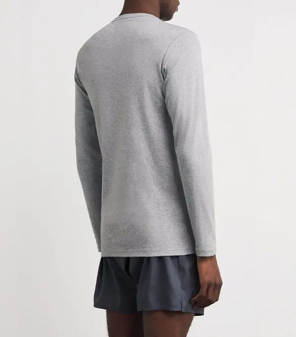TOM FORD Cotton-blend Lounge Henley Top - Grey