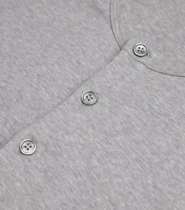 TOM FORD Cotton-blend Lounge Henley Top - Grey