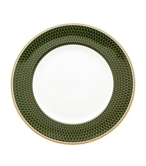 Halcyon Days Antler Trellis Plate - Green