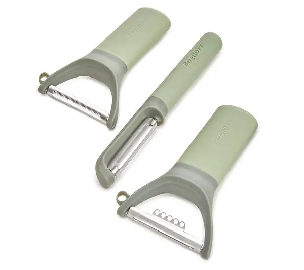 BERGHOFF Balance 3pc Stainless Steel Peeler Set, Recycled - Silver