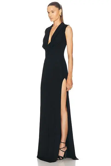 SID NEIGUM Back Cutout Cowl Dress