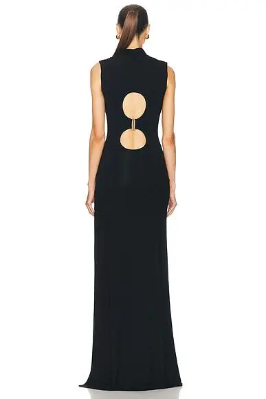 SID NEIGUM Back Cutout Cowl Dress