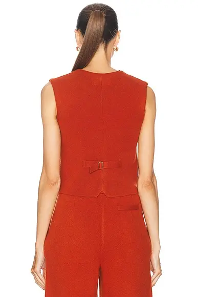 Guest In Residence Tailored Cashmere Vest - Chai