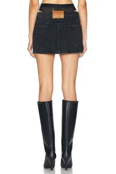 Alexander Wang Hotfix Mesh Undie Mini Skirt