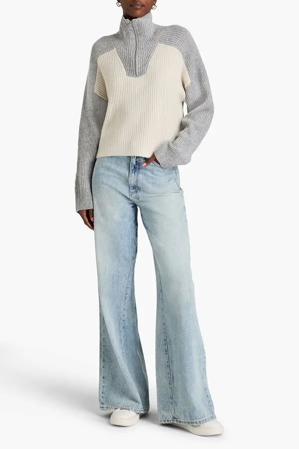 Rag & Bone Pierce Two-tone Cashmere Sweater