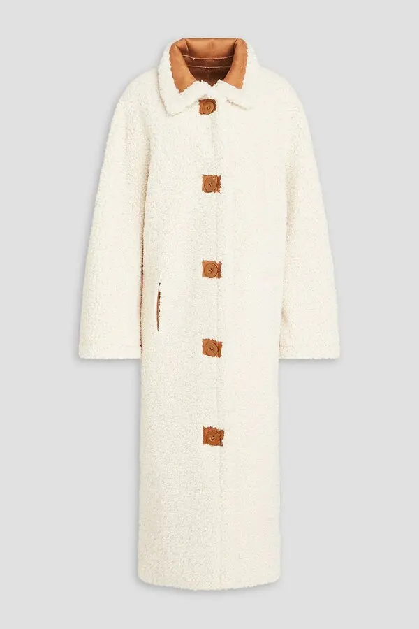 STAND STUDIO Kenca Reversible Teddy Fleece Coat