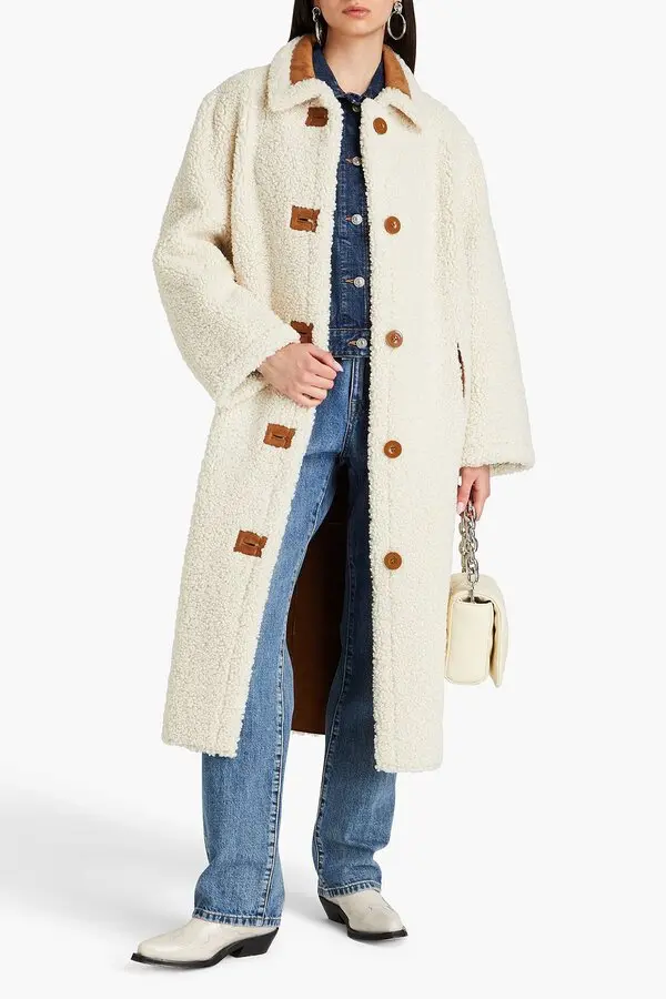 STAND STUDIO Kenca Reversible Teddy Fleece Coat