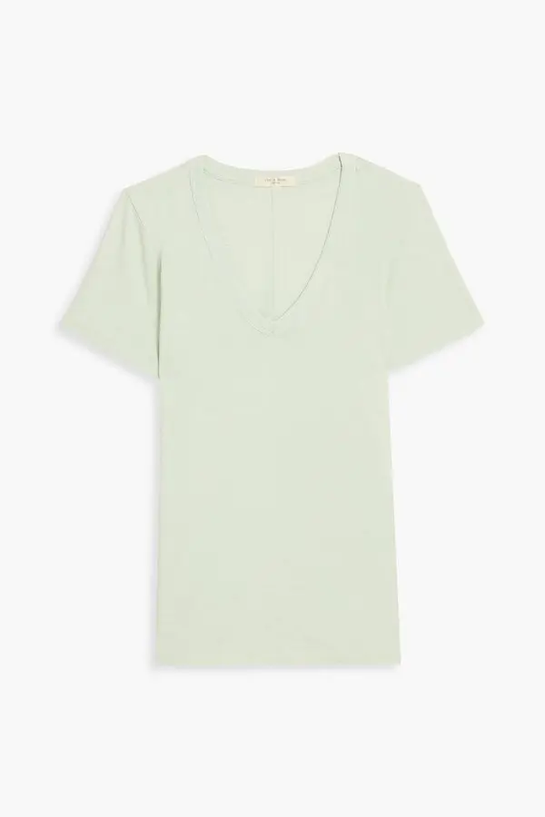Rag & Bone Slub Pima Cotton Jersey T-shirt - Light Green