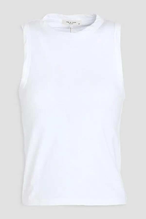 Rag & Bone Slub Pima Cotton-jersey Tank - White