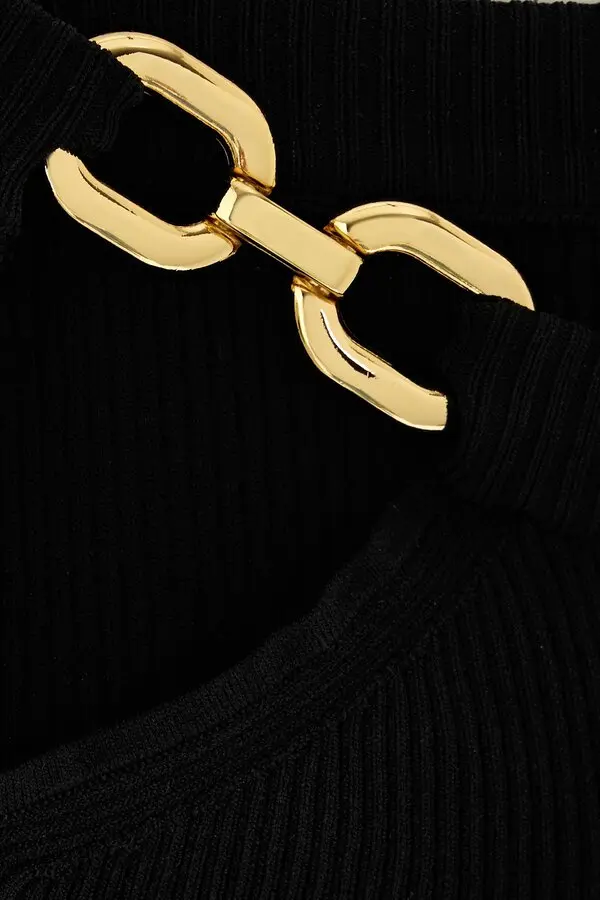 NICHOLAS Chain-trimmed Flared Pants