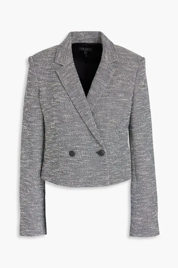 Rag & Bone Josie Cropped Bouclé-tweed Blazer
