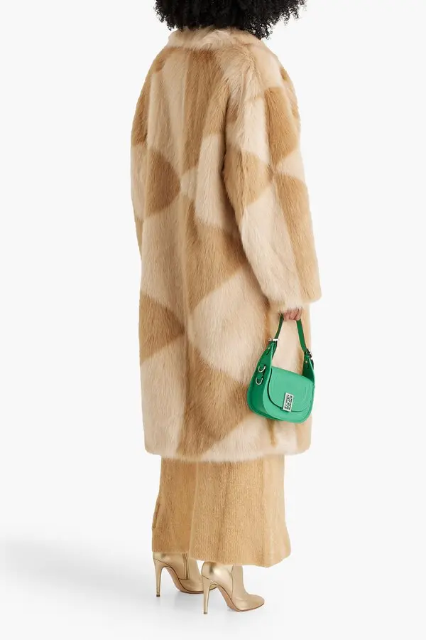 STAND STUDIO Genevieve Checked Plush Coat