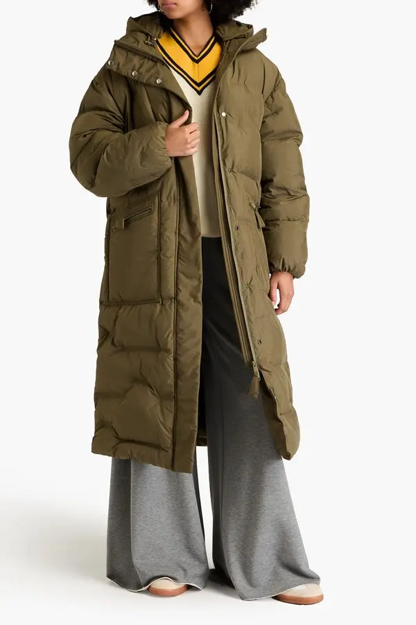 GANNI Quilted Shell Hooded Coat