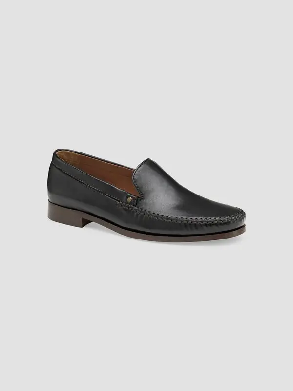 Johnston & Murphy Baldwin Leather Loafers - Black
