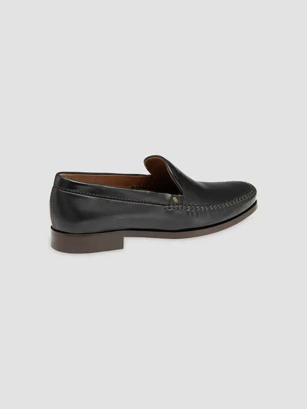 Johnston & Murphy Baldwin Leather Loafers - Black