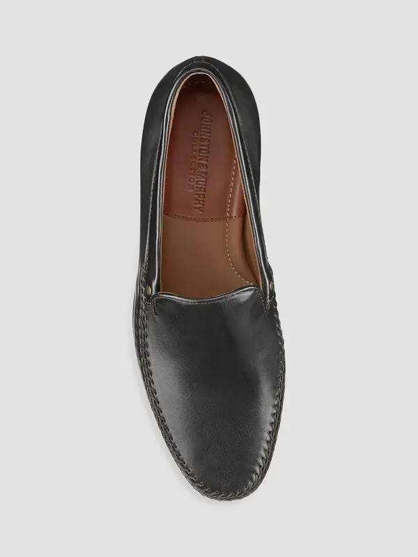 Johnston & Murphy Baldwin Leather Loafers - Black