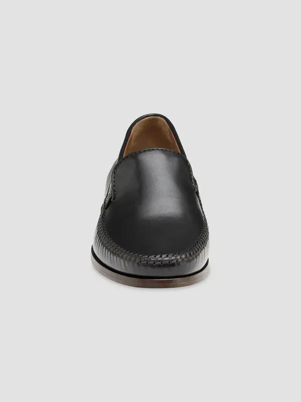Johnston & Murphy Baldwin Leather Loafers - Black