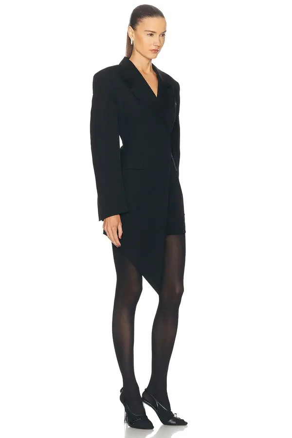 Alexander Wang Asymmetric Blazer Dress In Black - 30% Off | Editorialist