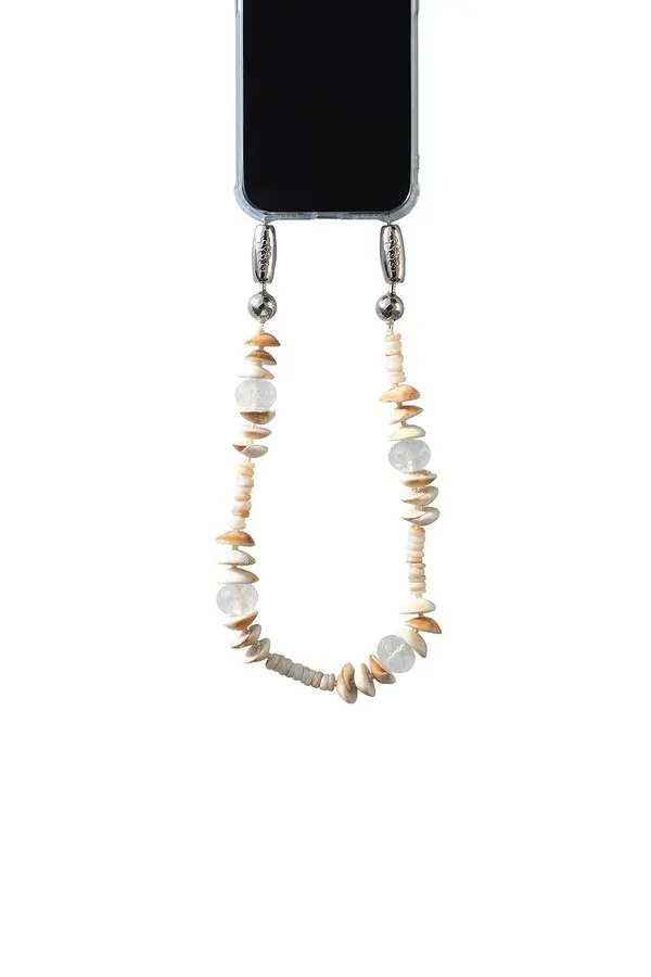 OSSA Stone + Pearl Mini Wristlet - Natural