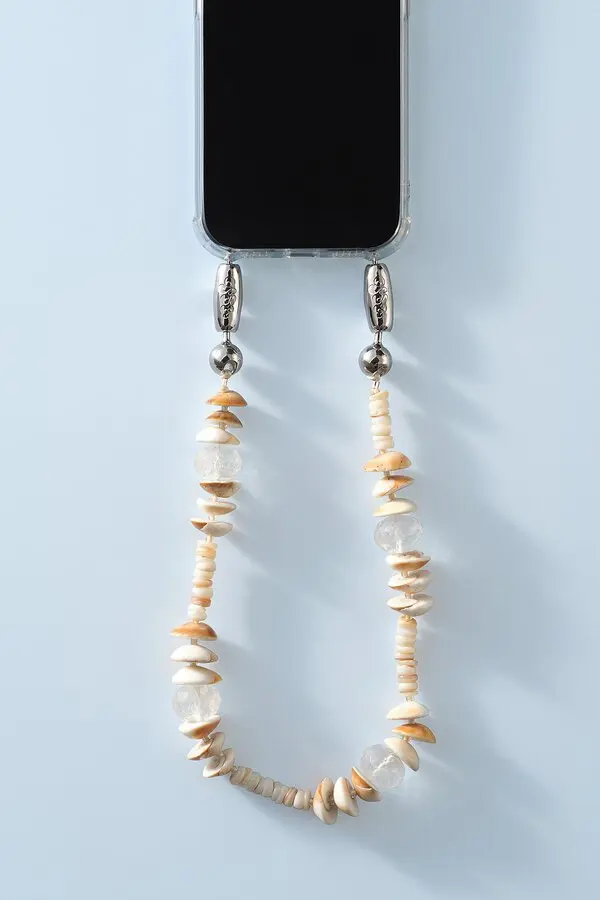 OSSA Stone + Pearl Mini Wristlet - Natural
