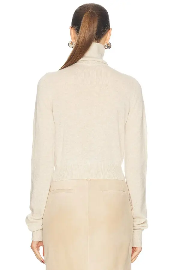 Eterne Etienne Cashmere Turtleneck Sweater - Oatmeal